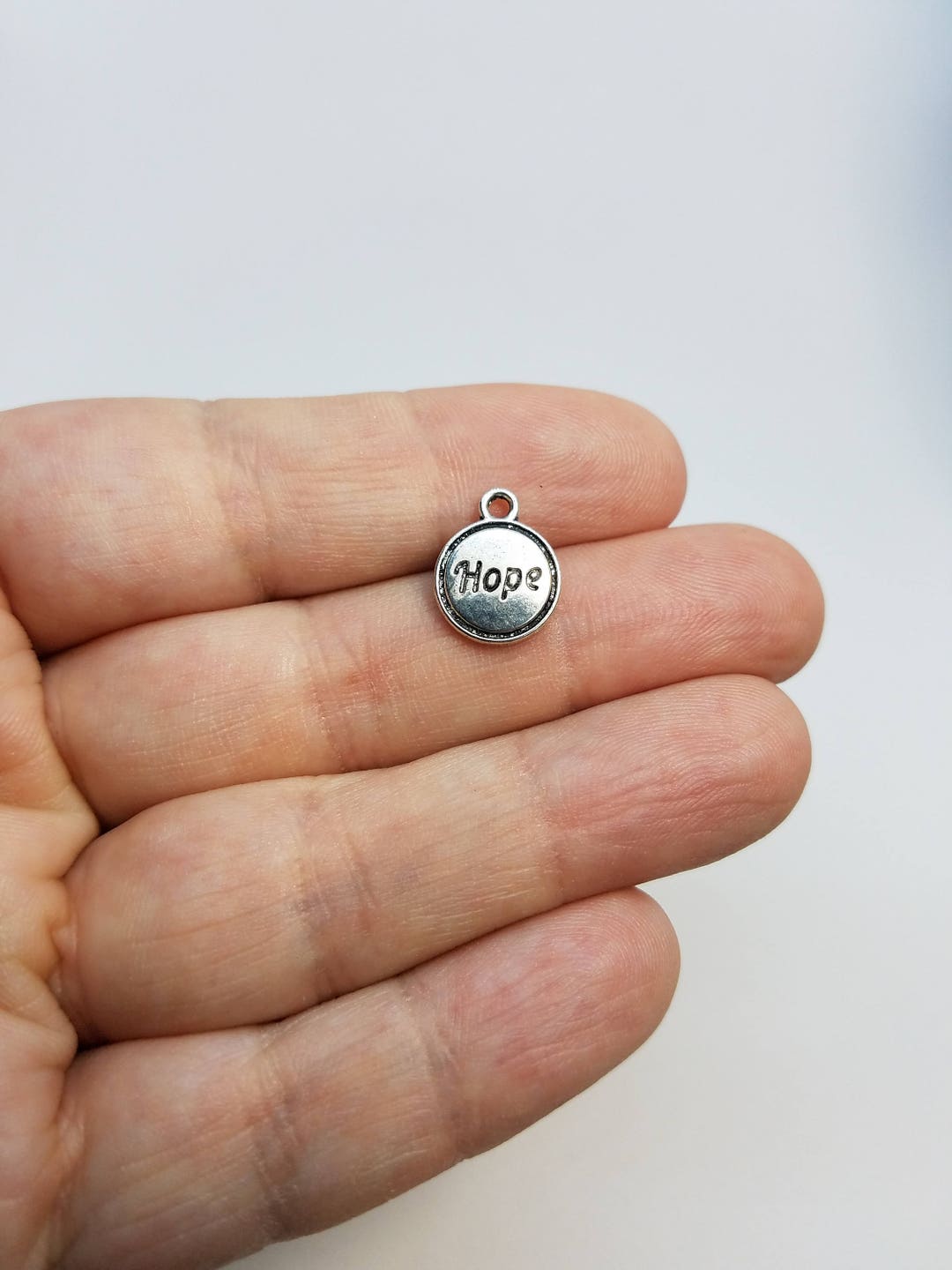Silver Hope Charms, 8 Hope Charms, Hope Word Charms, Silver Hope Charms ...