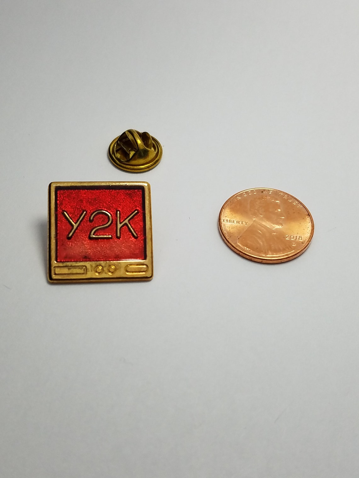 Gold Y2K Pin 1 Red and Gold Y2K Computer Pin Gold Plate - Etsy
