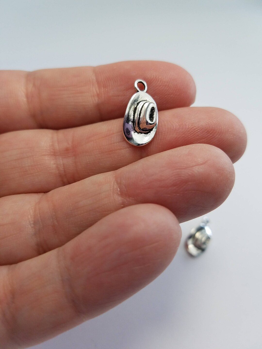 Silver Cowboy Hat Charms, 6 Silver Cowboy Hat Charms, Hat Charms, Hat ...