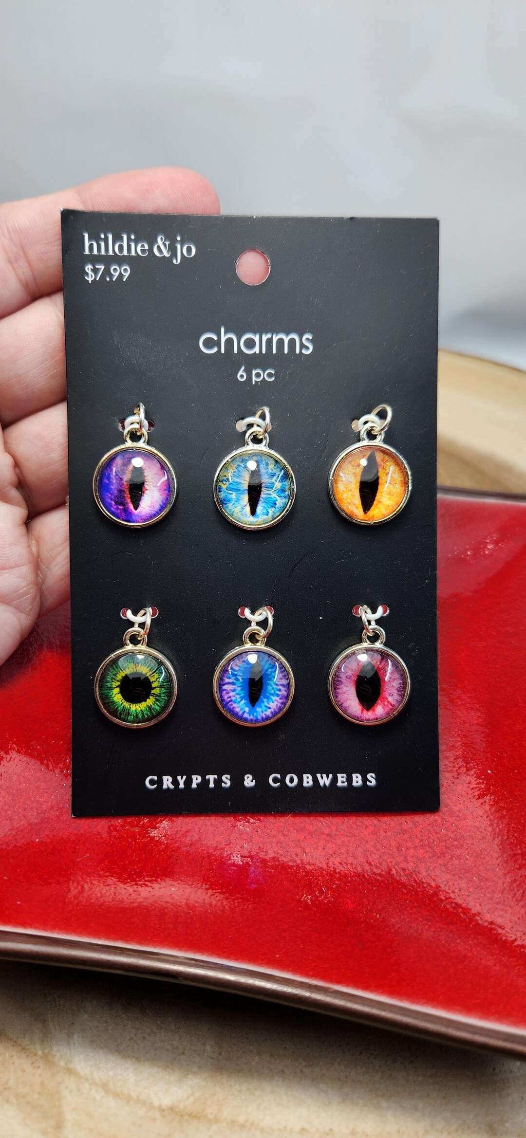 6 Silver Cats Eye Charms, Hildie & Jo Crypts and Cobwebs Charms - Etsy