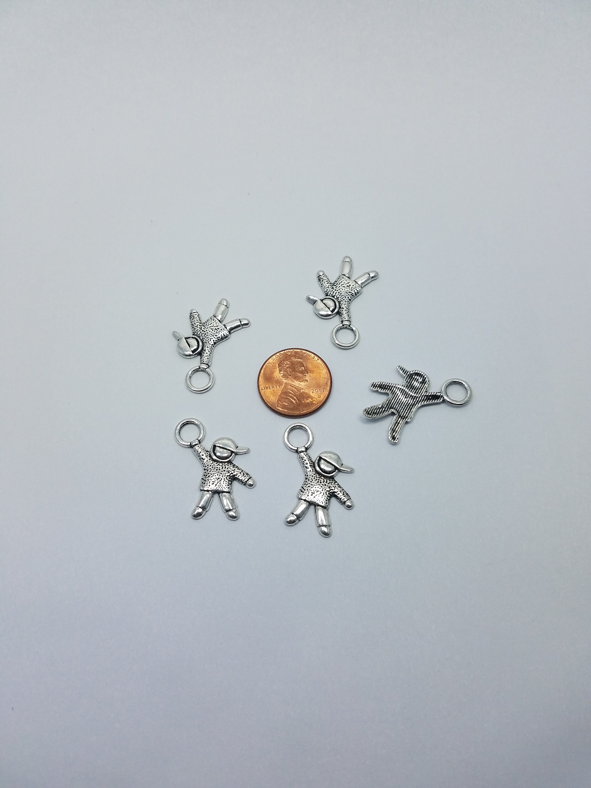 Silver Boy Charms, 5 Boy Charms, Boy Charms, Silver Boy Charms - Etsy