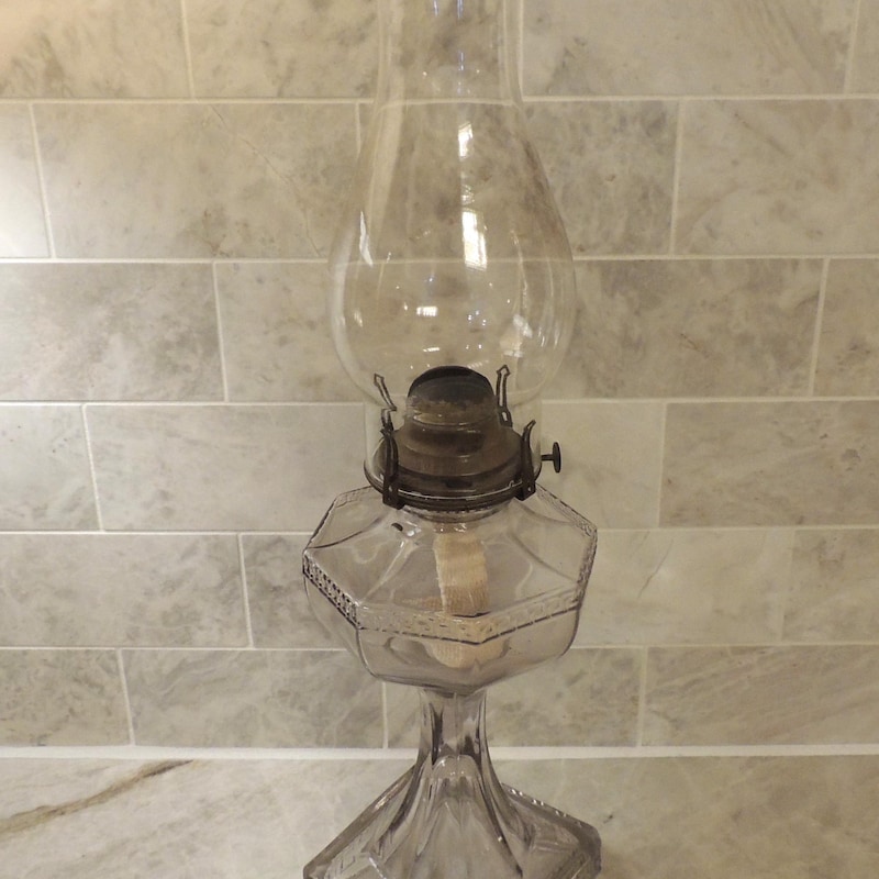 Vintage Square Oil Lamp - Etsy