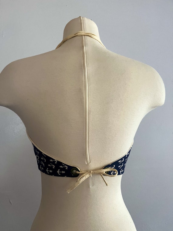 1930s Nautical Anchor Crop Top Halter Top Beach Vinta… - Gem