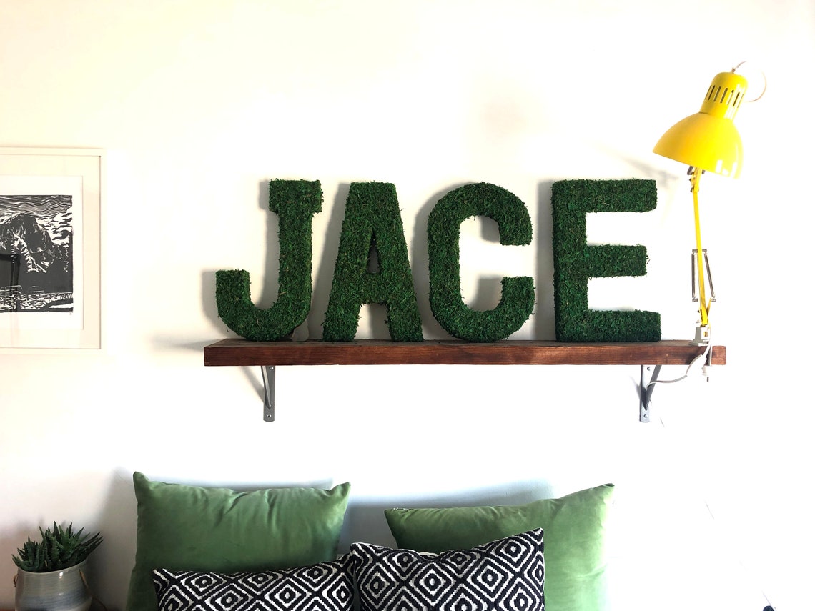 16 Moss Letters Moss Numbers Preserved Moss Unique - Etsy