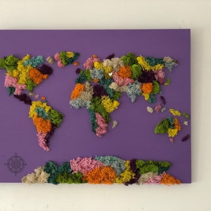 Moss Map, Preserved Moss, World Map, Nature Inside, Reindeer Moss, Cool ...