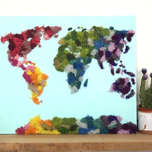 Moss Map, Preserved Moss, World Map, Nature Inside, Reindeer Moss, Cool ...