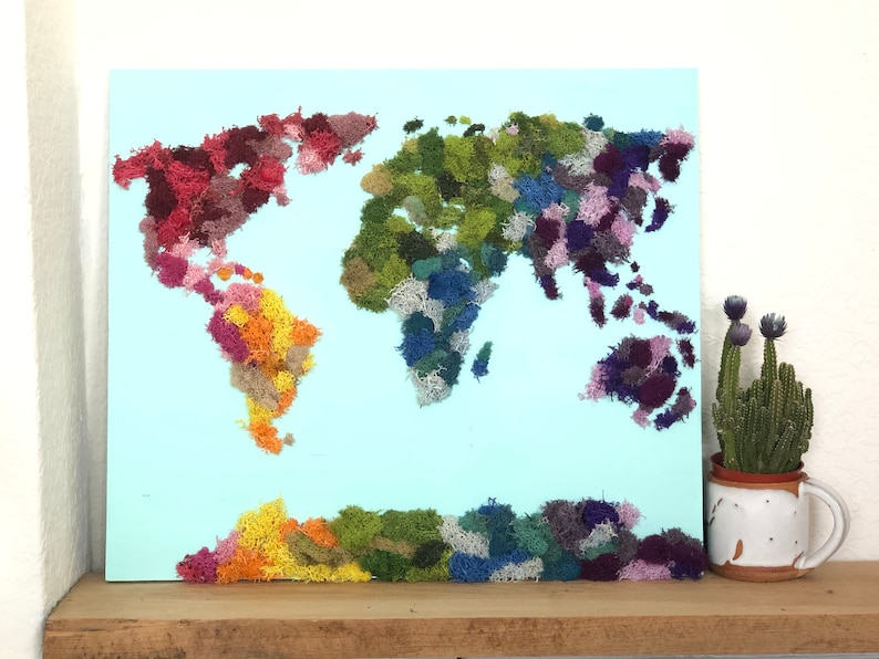 Moss Map, Preserved Moss, World Map, Nature Inside, Reindeer Moss, Cool ...