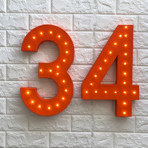 6 Light up Marquee Battery Operated Numbers Birthday - Etsy