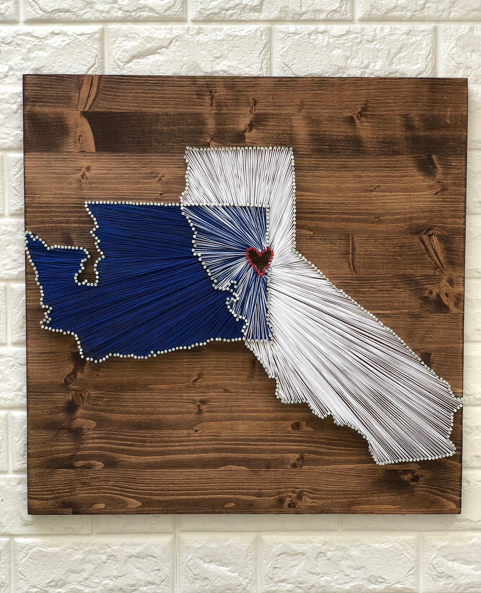 State String Art Country String Art Provence String Art - Etsy