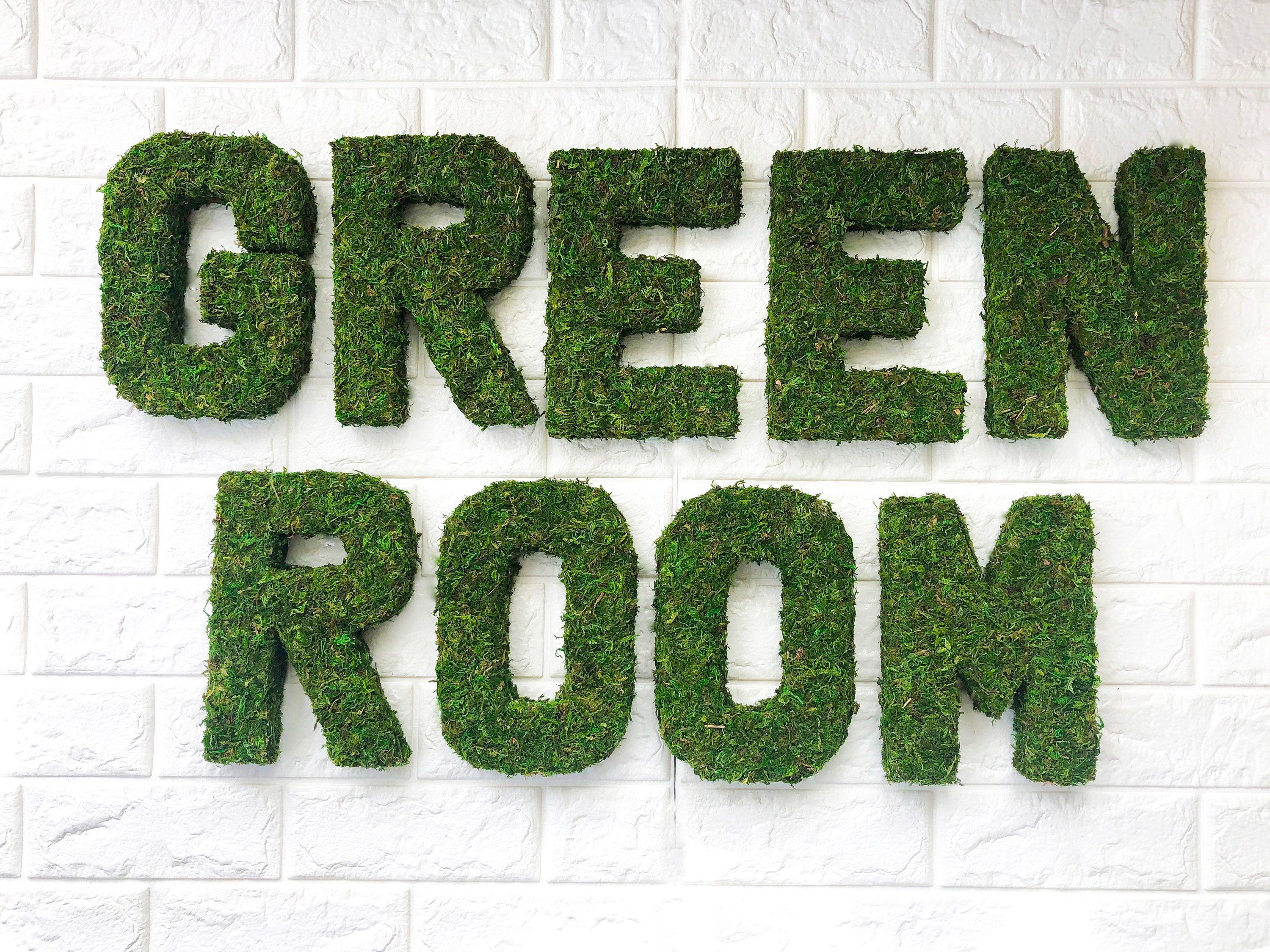 8" Moss Letters, Moss Numbers, Party Decoration, Preserved Moss, Unique ...