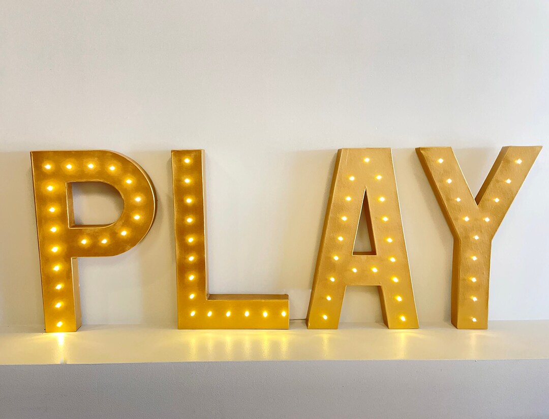 16 Light up Letters Cardboard Letters Birthday - Etsy