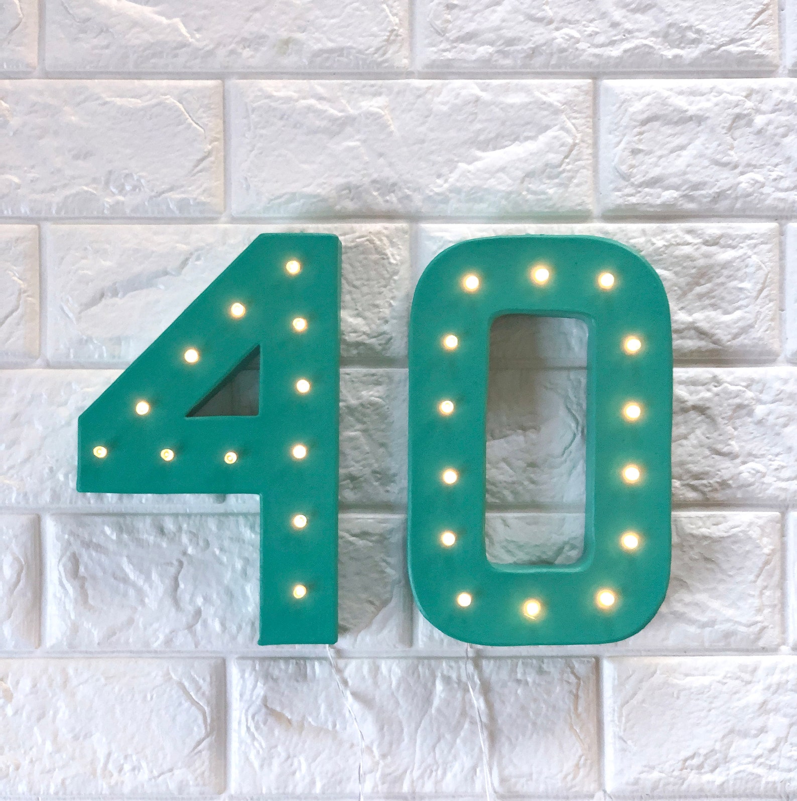 8" Light up Number, Cardboard Number, Battery Operated, Marquee Number ...