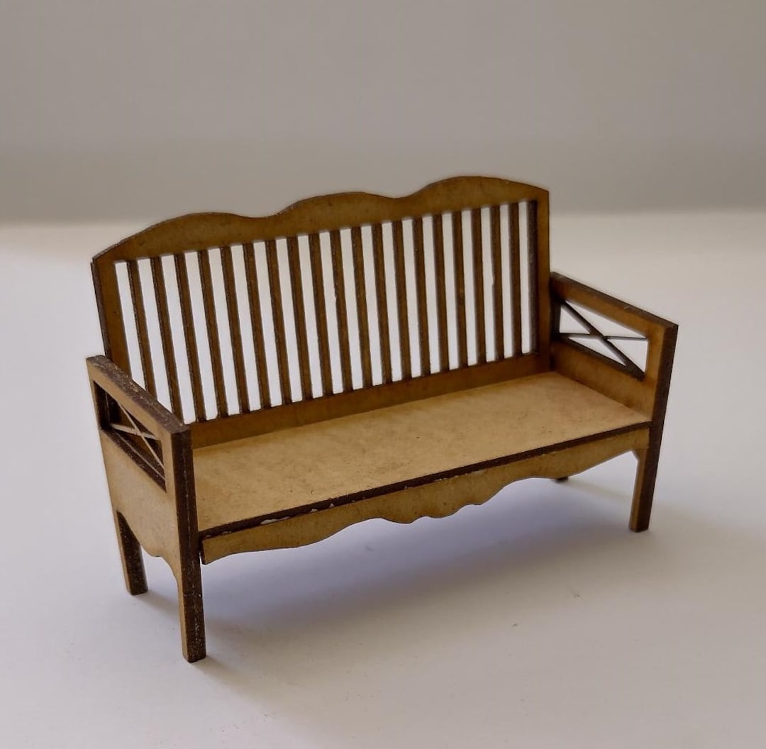 Dollshouse Miniature Kit Half Scale (1/24) Garden Bench. - Etsy