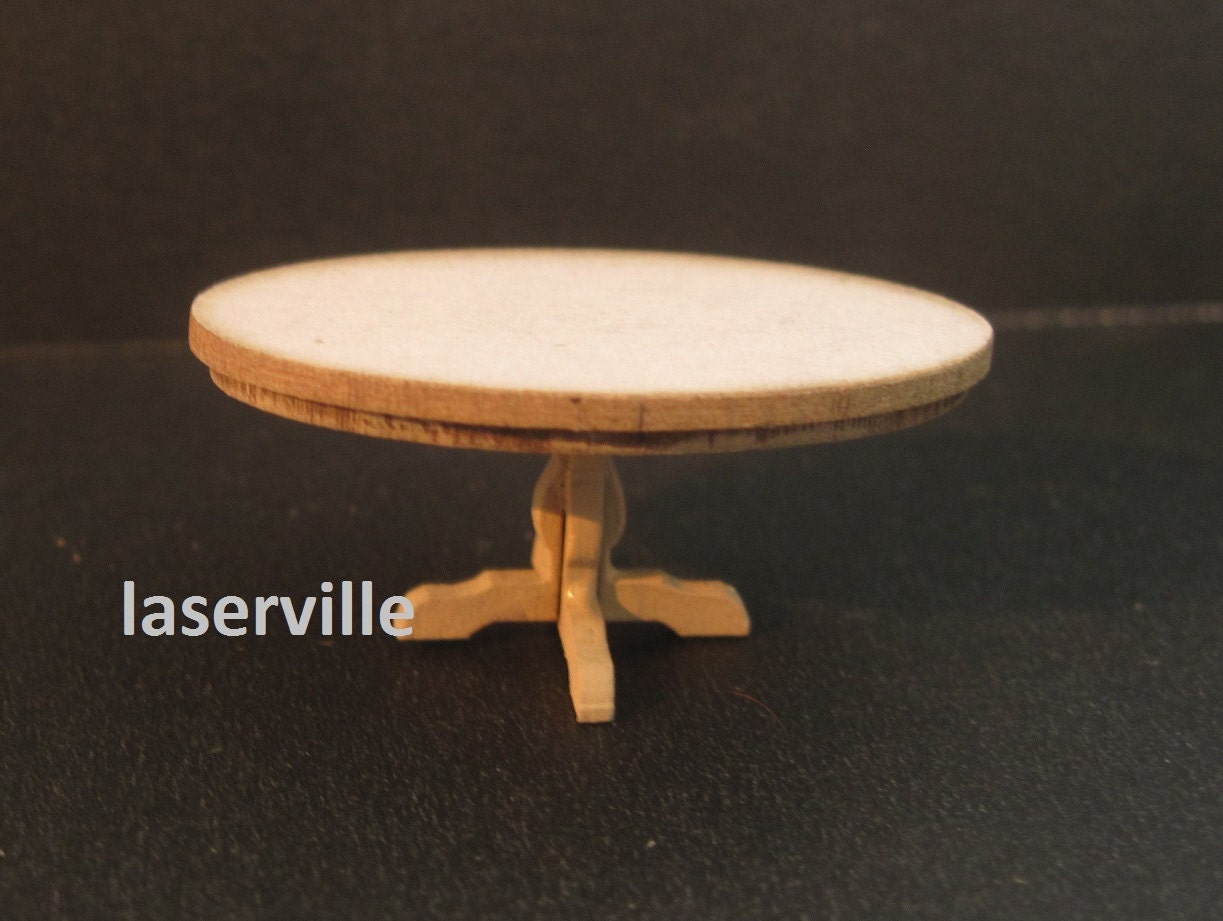 Dollshouse miniature quarter scale 1/48 table oval. | Etsy