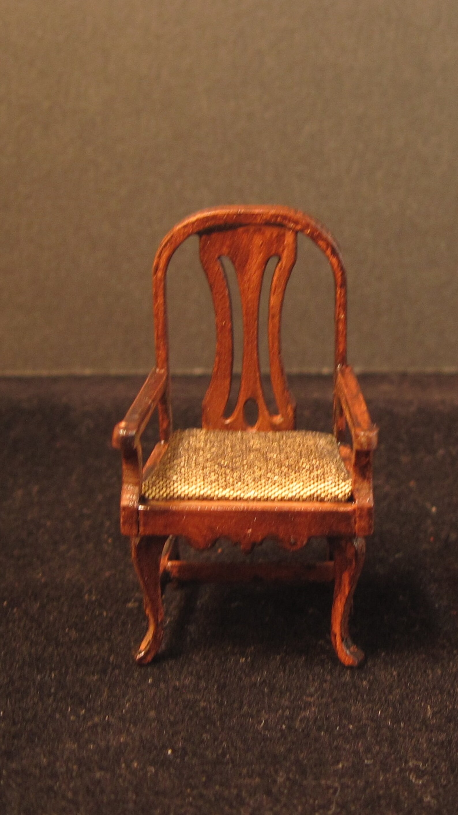 Dollshouse Miniature Chair With Arms.half Scale1:24 - Etsy