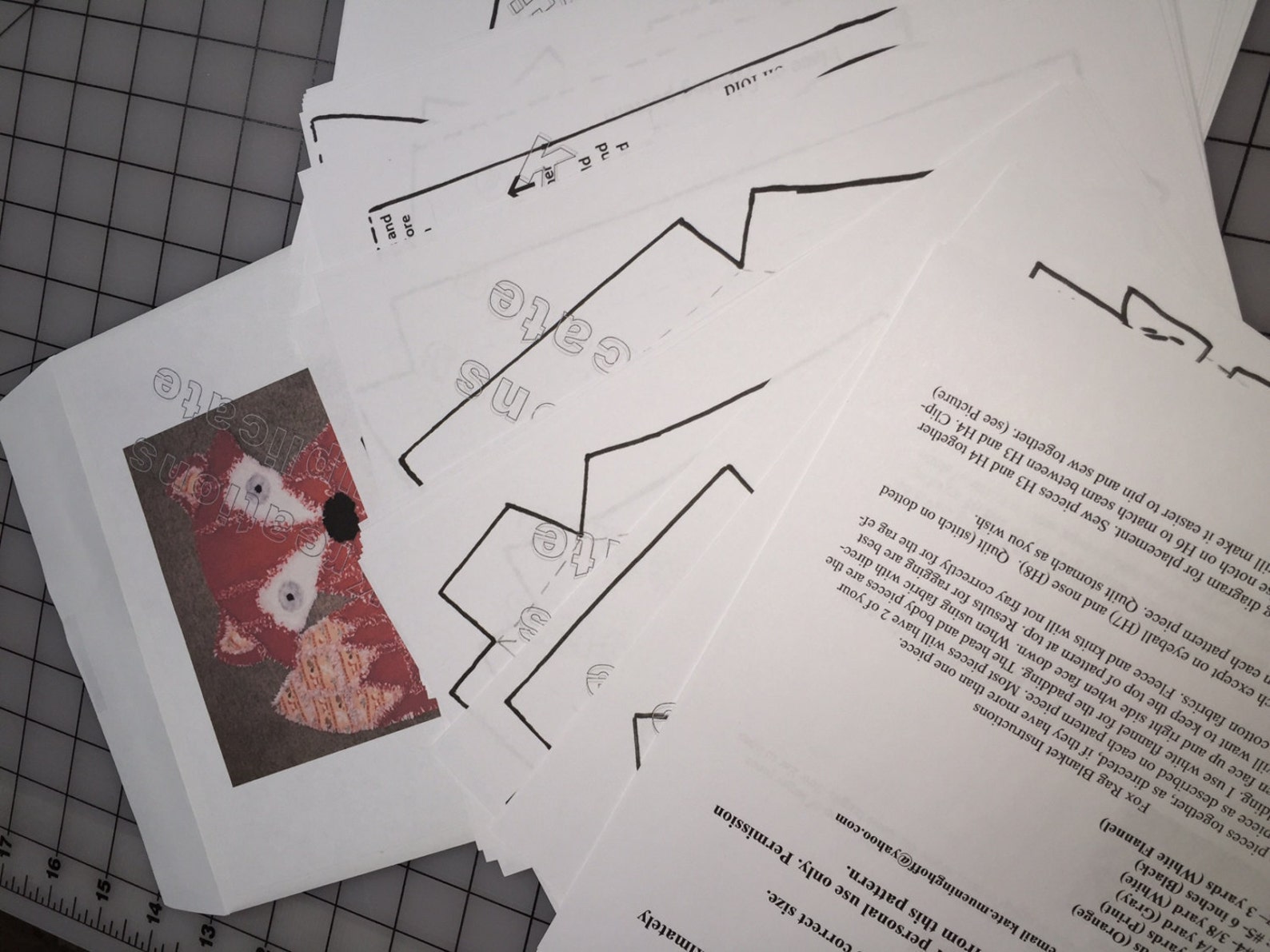 Pattern for Fox Rag Quilt - PDF Version - Etsy