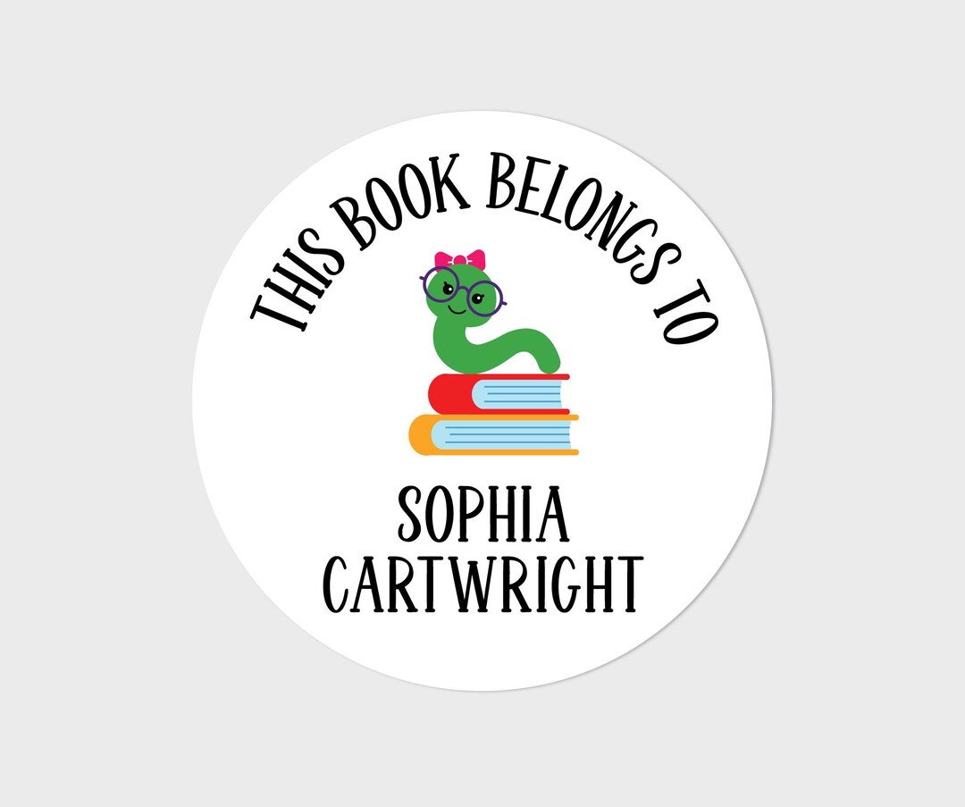 Personalized Book Sticker Labels for Kids | Book Stickers for Girls ...