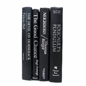 Vintage Books in Black / Book Decor / Wedding Decor/old Books/ Home ...