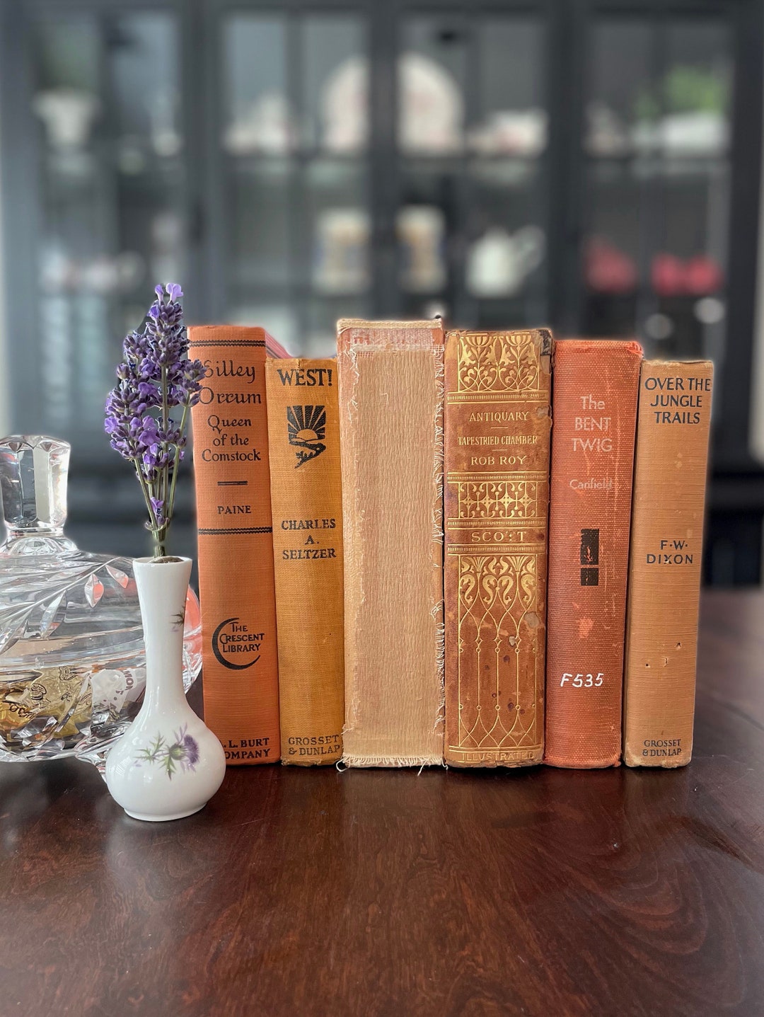 Farmhouse Style Antique Books/book Decor/decorative Books/bookshelf ...