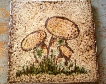 Mushroom tile | Etsy