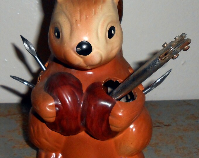 Vintage Nut Cracker, Squirrel, Nut Cracker Set, Ceramic Squirrel ...