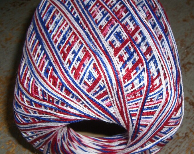 Crochet Yarn, Red White & Blue One Spool, Knitting Supplies - Etsy