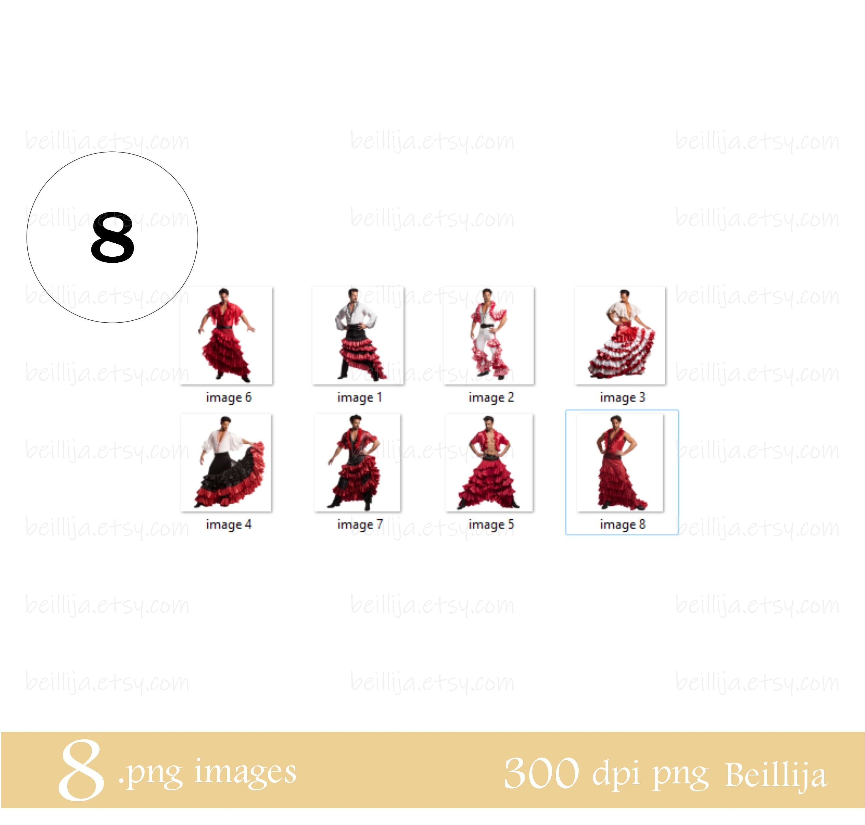 Flamenco Dancer Clipart, 8 Transparent PNG, High Resolution Spanish Man ...