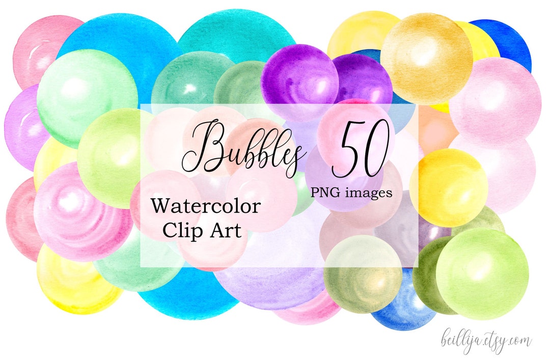 Watercolor Circle Clipart, Bubbles, Dots, Spot, Round Spots, Sphere ...