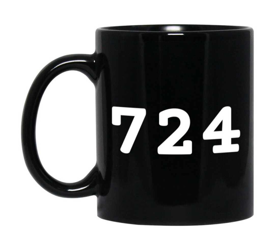 Area Code 724 Black 11oz Mug - Etsy