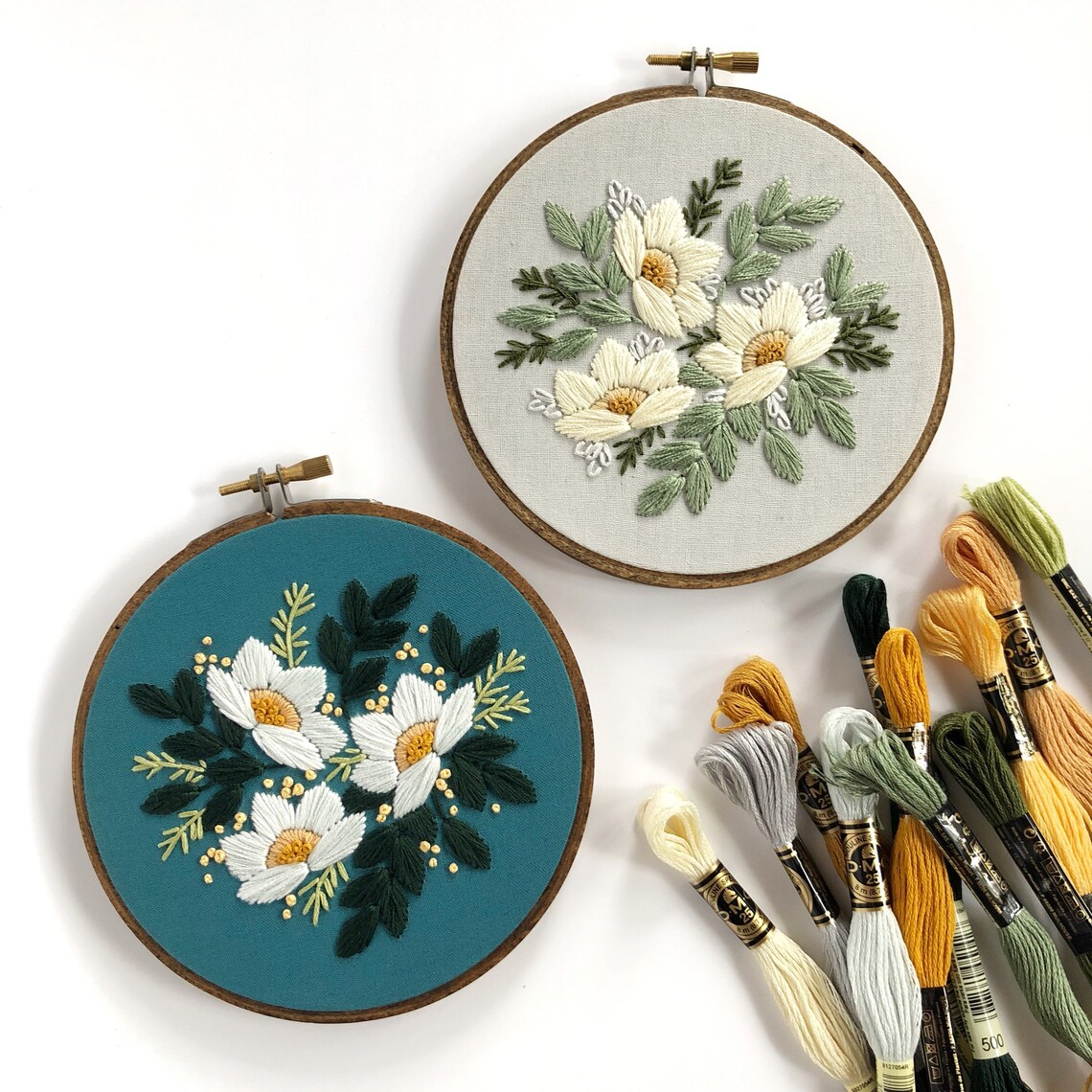 Magnolia Blossoms Embroidery Pattern. Beginner Embroidery. PDF | Etsy
