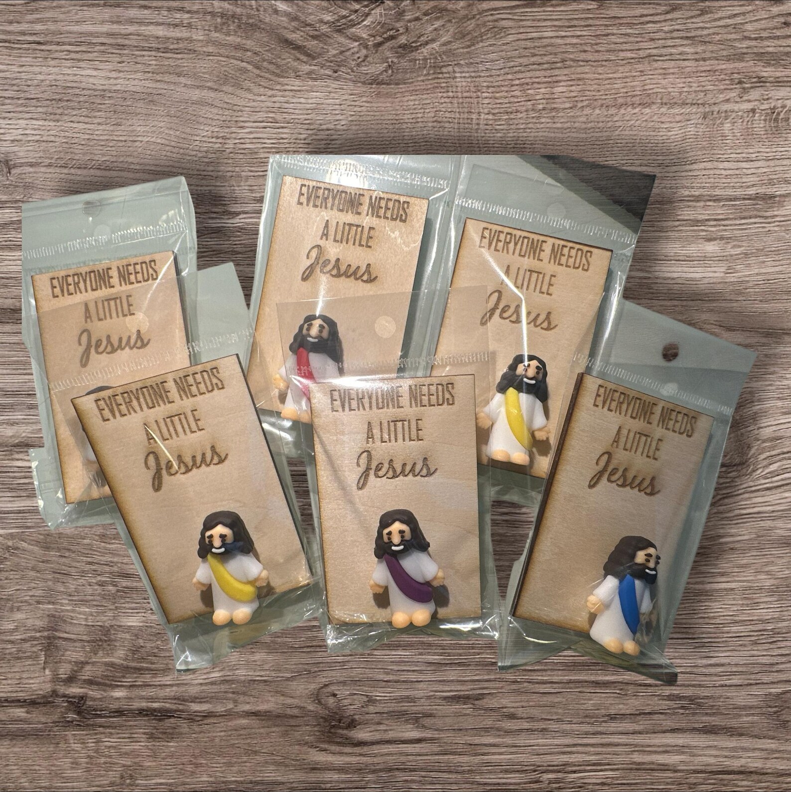 Pocket Jesus Figurine With Engraved Wood Sign – "everyone Needs a ...