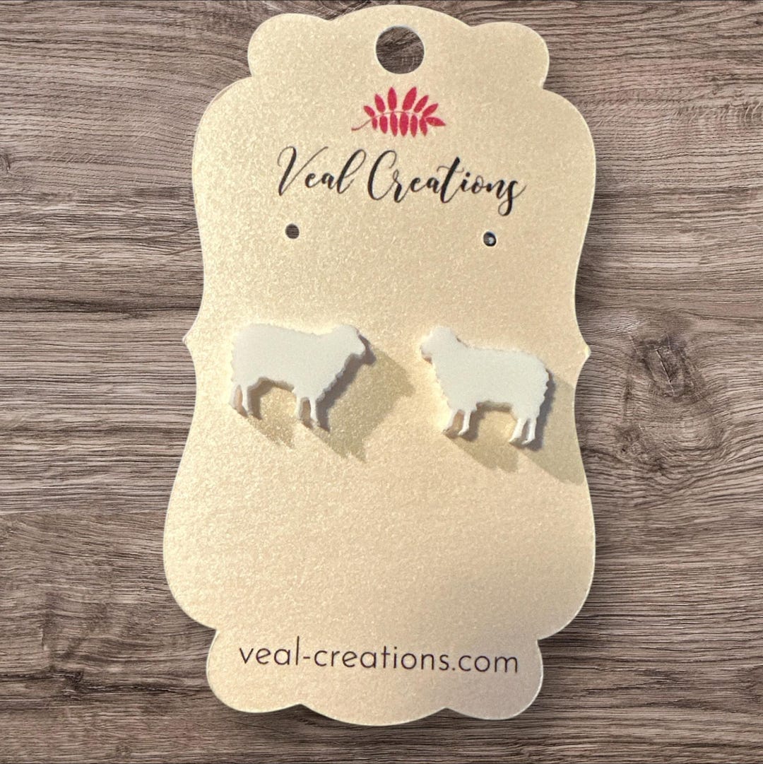 Show Flock Fab – Sheep Acrylic Earrings - Etsy