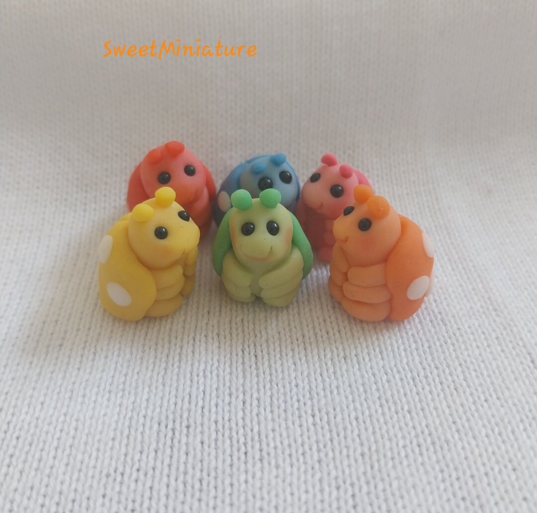 Miniature Ladybug Polymer Clay Gift Novelty Ladybird Cute Funny Kawaii ...