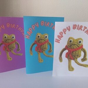 Happy Birthday Card Miserable Frog Design - Etsy