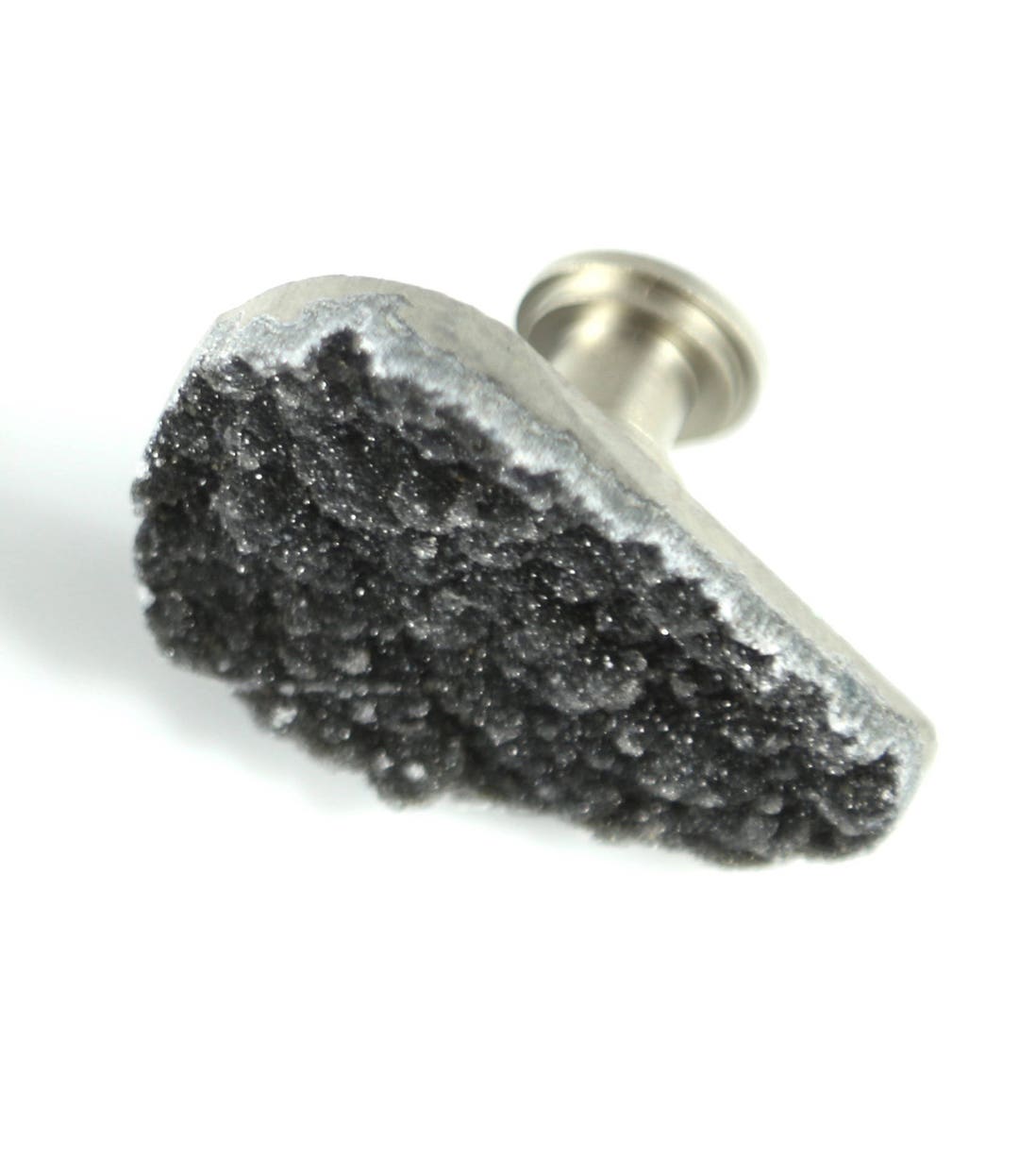 Black Geode Black Drawer Pulls Black Cabinet Knobs Black Cabinet Pulls Black Crystal Black ...
