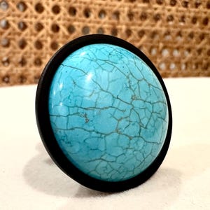 Turquoise Knob - Cabinet Knob - Drawer Knob - Vanity Knobs - Turquoise ...