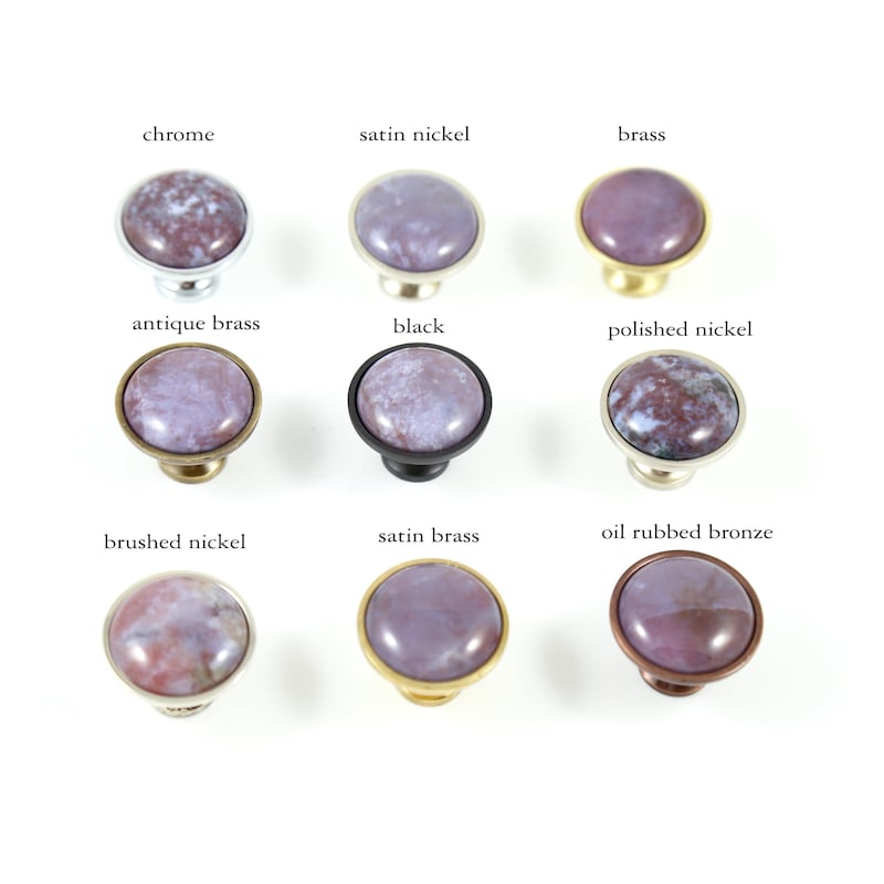 Gemstone Knobs - Etsy