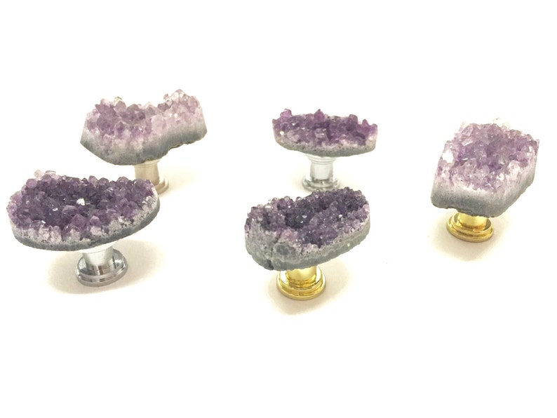 Amethyst Cluster Knob Amethyst Crystal Amethyst Geode | Etsy