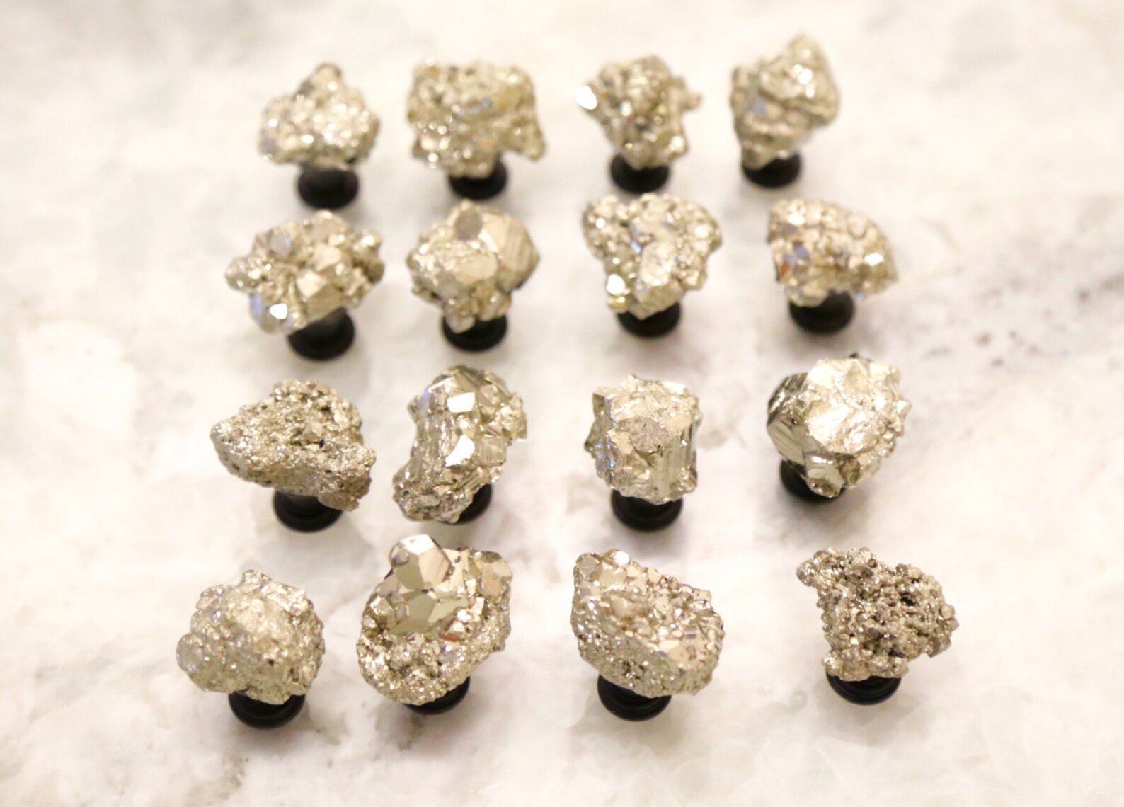 Gold Geode Knob - Pyrite Cabinet Knob - Gold Geode Pull - Gold Cabinet ...
