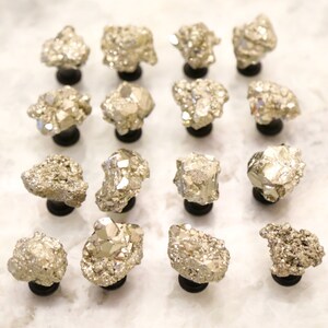 Gold Geode Knob - Pyrite Cabinet Knob - Gold Geode Pull - Gold Cabinet Knob - Gold Knob - Gold ...