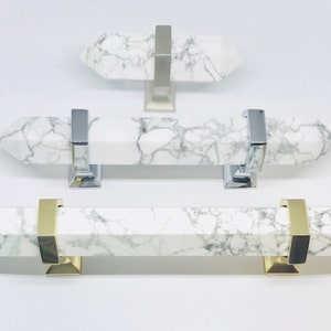 Marble Cabinet Pulls - Marble Cabinet Hardware - Marble Decor - Marble ...