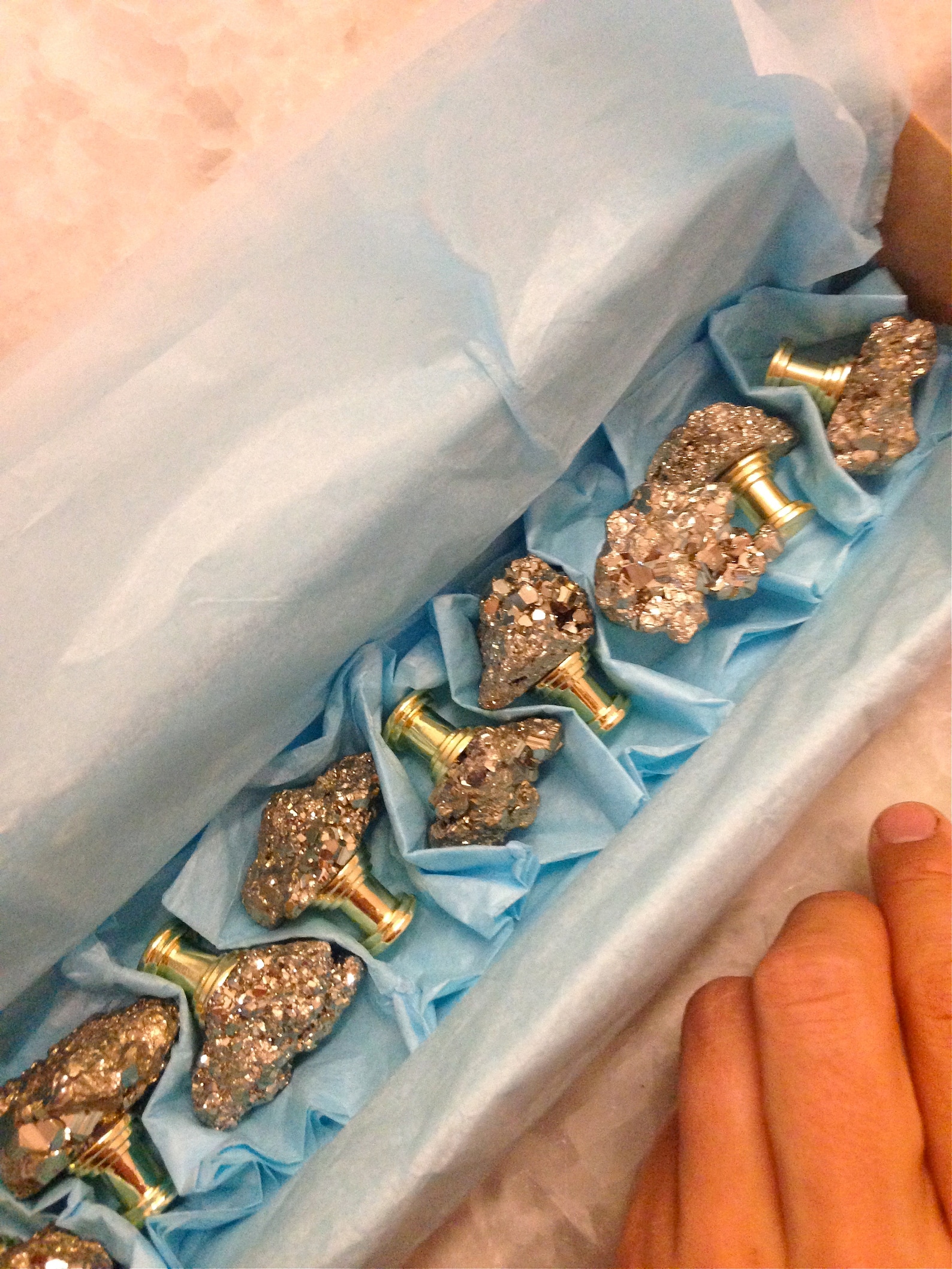 Gold Geode Knob Pyrite Cabinet Knob Gold Geode Pull Gold - Etsy