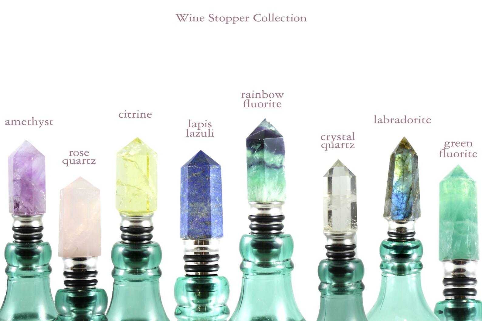 Crystal Wine Stopper Collection Wine Accessories Hostess - Etsy