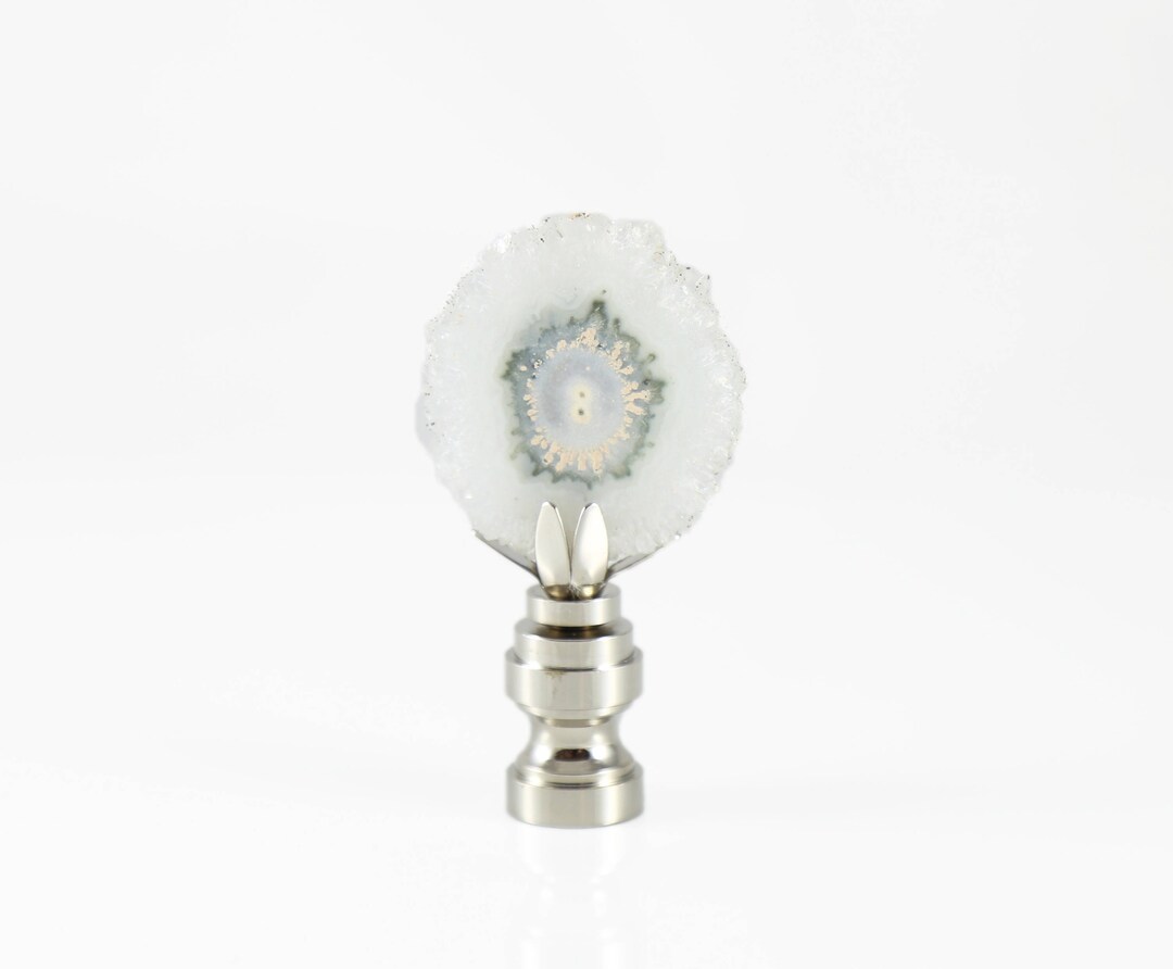 Finials for Lamps - Crystal Slice Lamp Finial - White Crystal Lamp ...