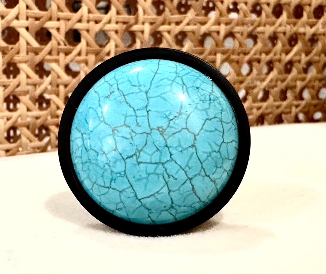 Turquoise Knob - Cabinet Knob - Drawer Knob - Vanity Knobs - Turquoise ...