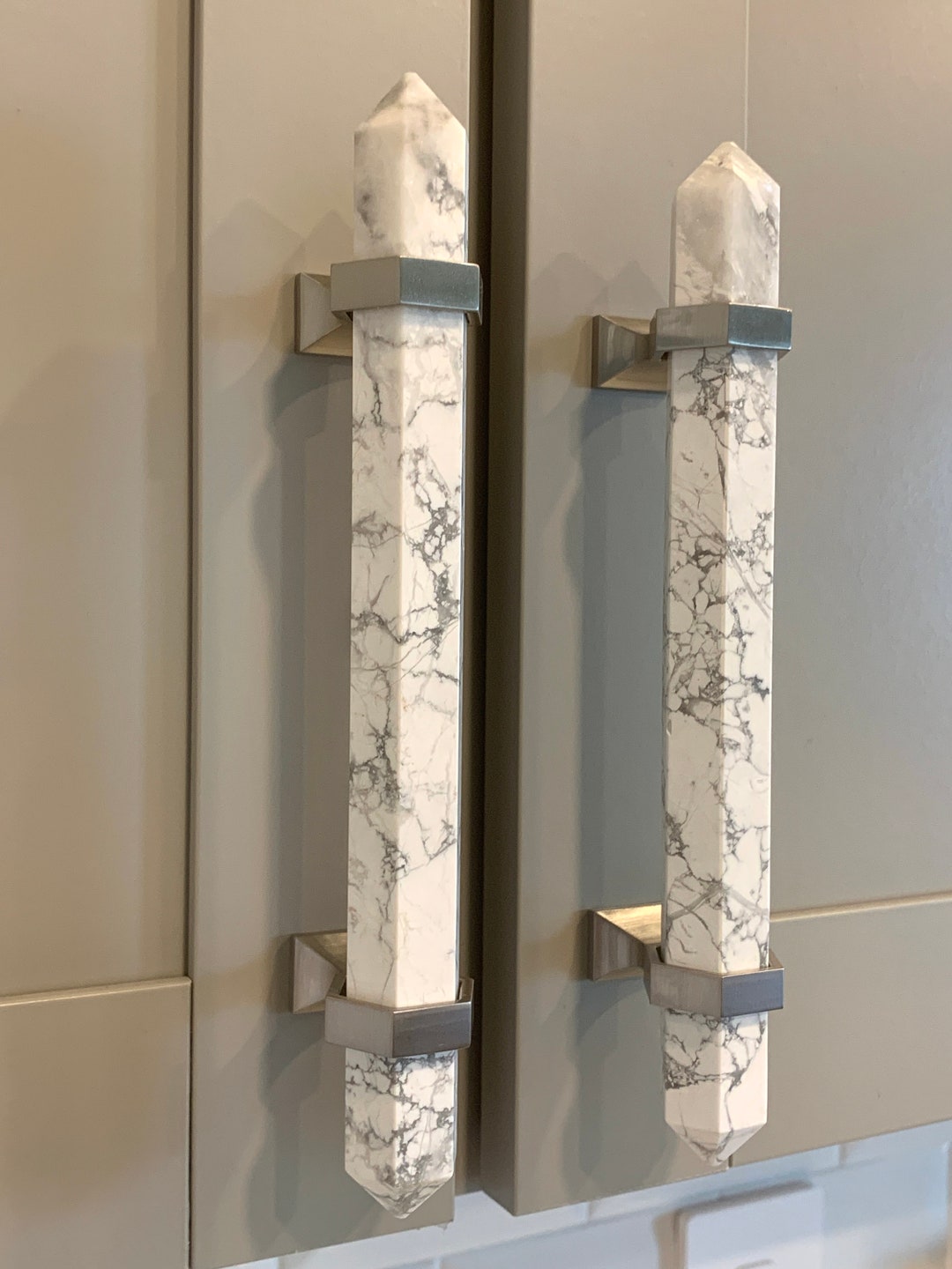 Marble Cabinet Pulls - Marble Cabinet Hardware - Marble Decor - Marble ...