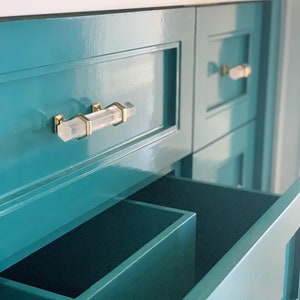 Quartz Closet Knob - Clear Quartz Handles - Quartz Drawer Pull ...