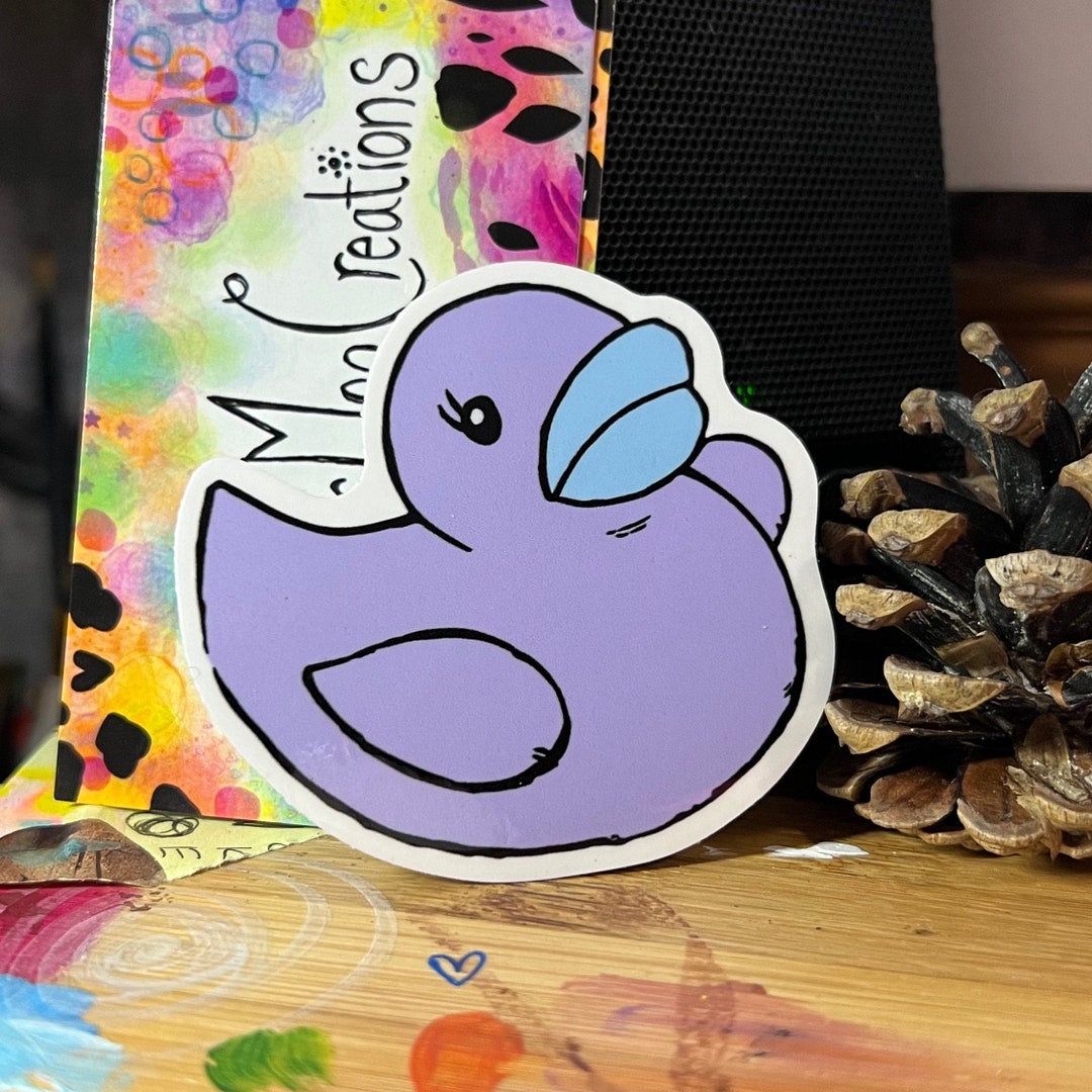 Rubber Duck Sticker Purple Glossy - Etsy