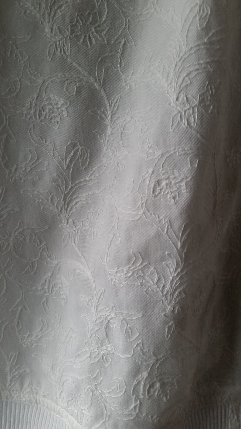 White Cotton Embroidered Jacket Women's Large - Etsy