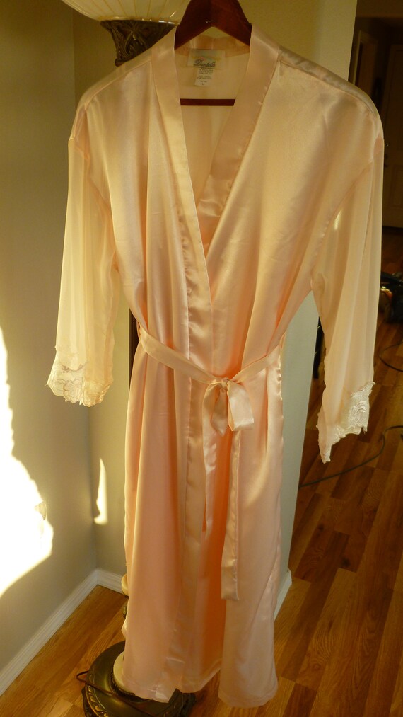 Vintage peignoir set pink slip nightie and robe vinta… - Gem